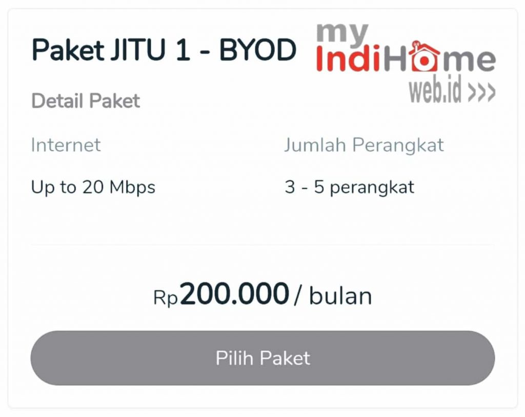 Paket IndiHome 200 Ribu | Daftar Harga Paket IndiHome | myindihome.web.id