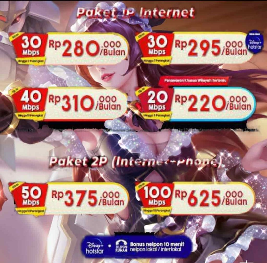 Paket IndiHome Jitu 1P Internet Only | Daftar Harga Paket IndiHome Terbaru